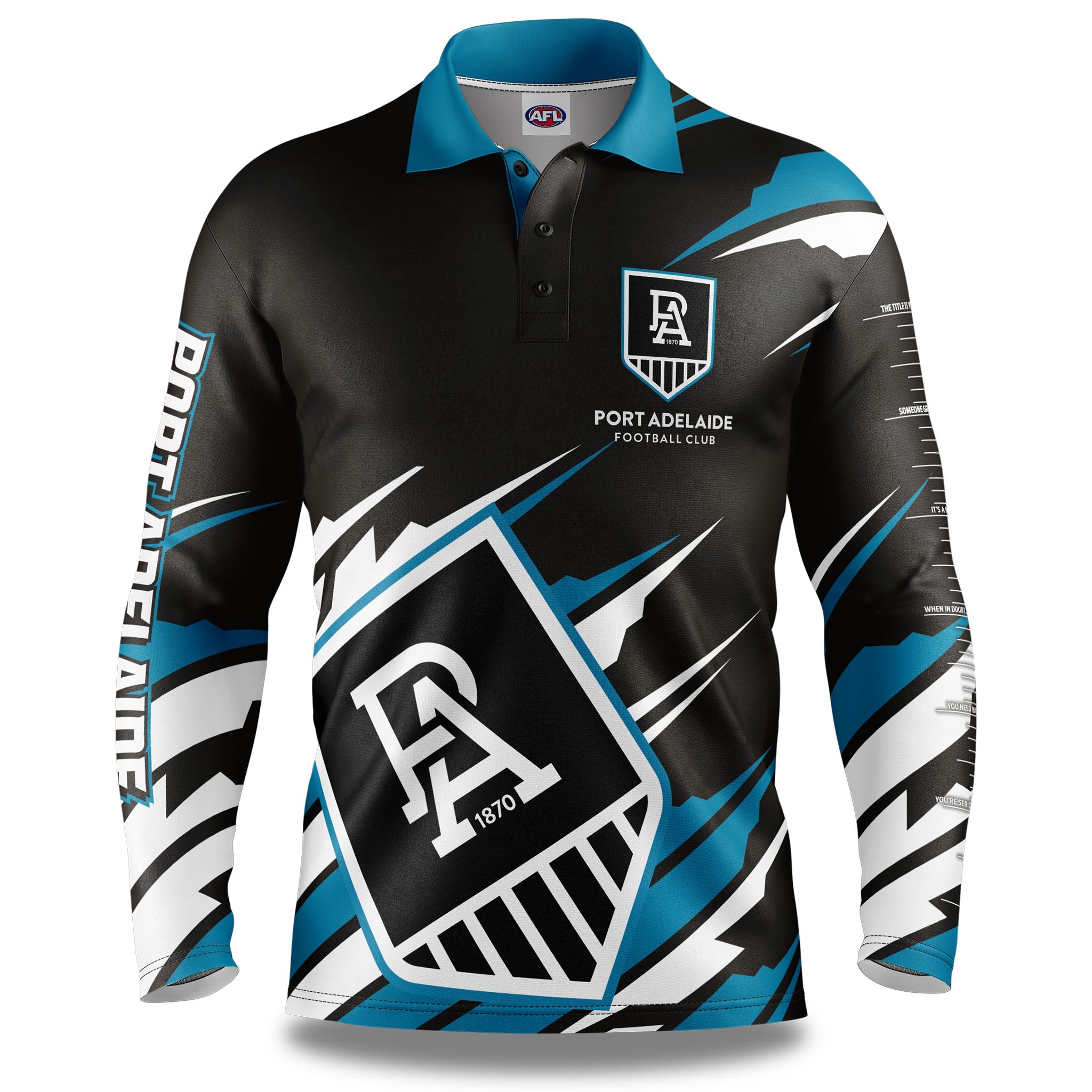 AFL Port Adelaide 'Ignition' Fishing Shirt - Youth | Ashtabula AFL Port Adelaide 'Ignition' Fishing Shirt - Youth | Ashtabula