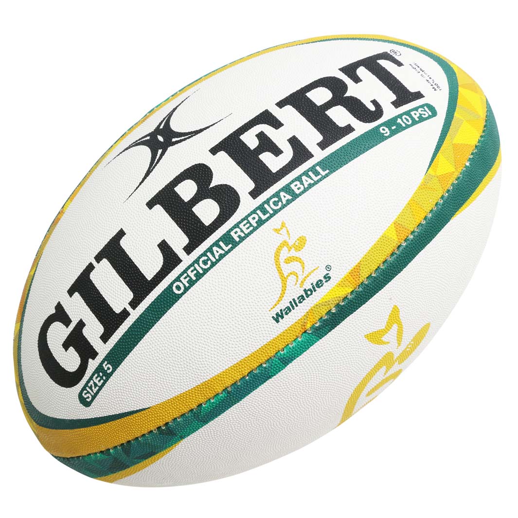 Gilbert Wallabies Replica Rugby Ball - Size 5 | Ashtabula