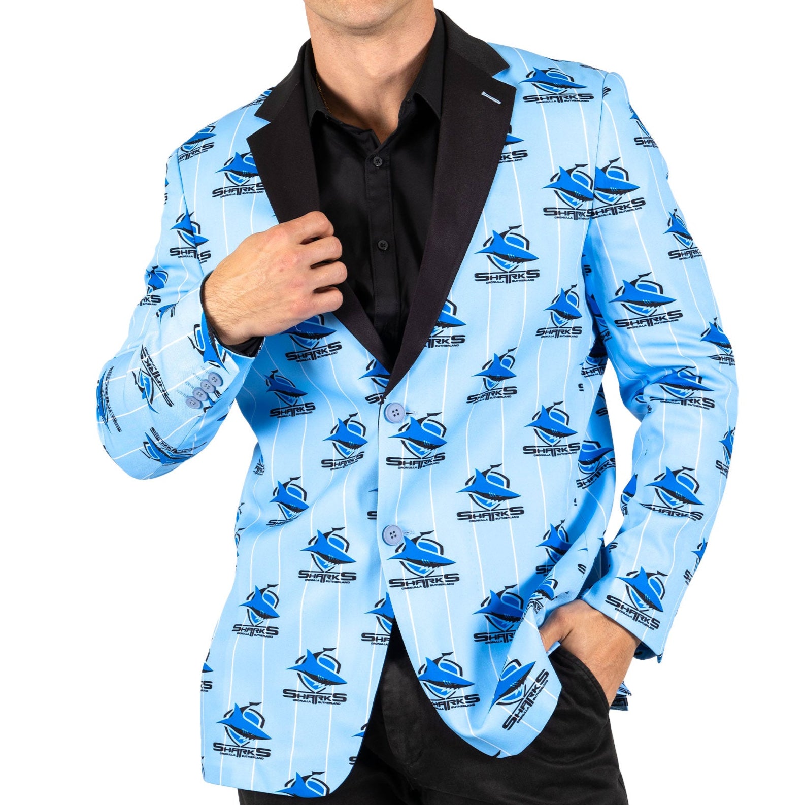 NRL Sharks 'Front Bar' Sports Jacket | Ashtabula