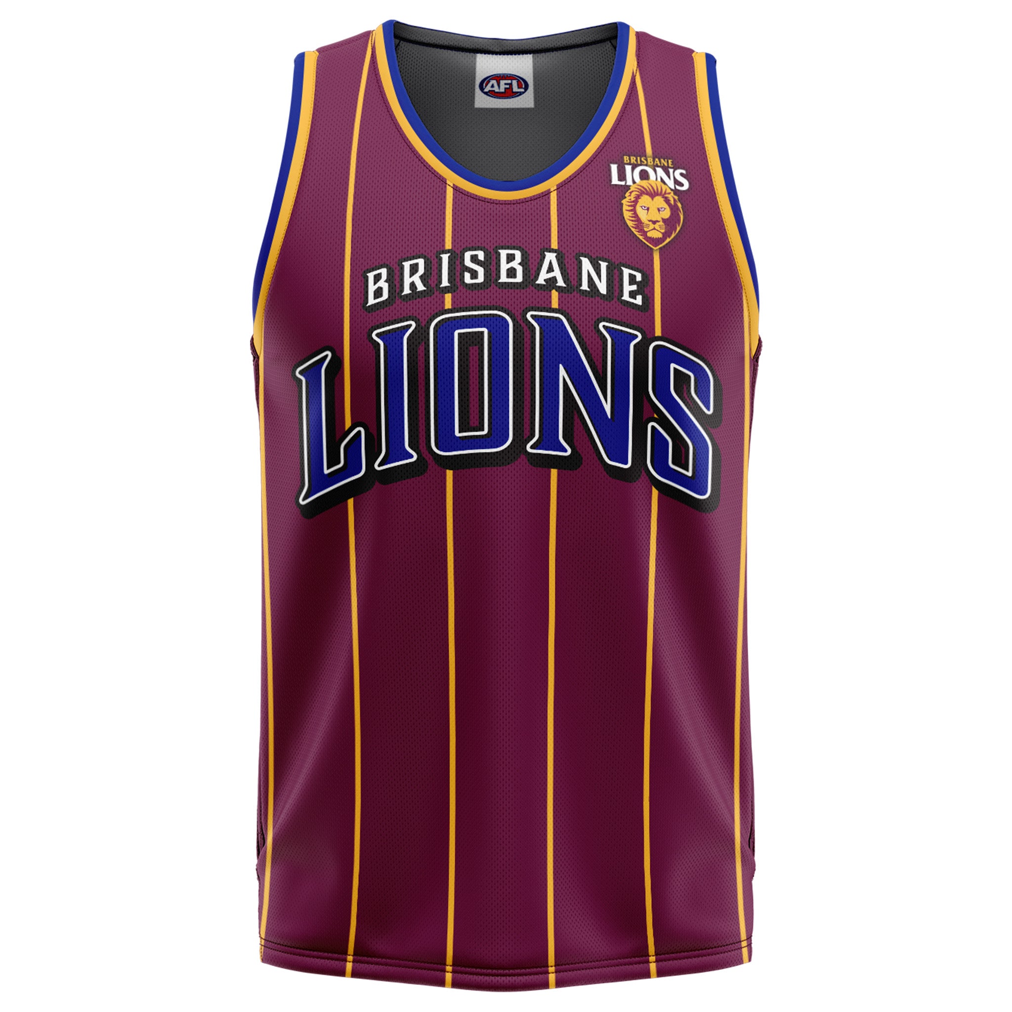 AFL Brisbane Lions 'Harlem' Basketball Singlet - Adult | Ashtabula