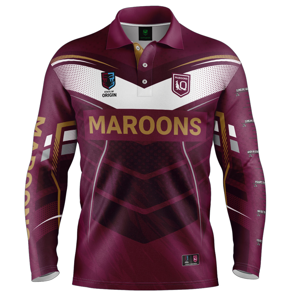 QLD Maroons 'Cyber' Fishing Shirt - Youth – Ashtabula