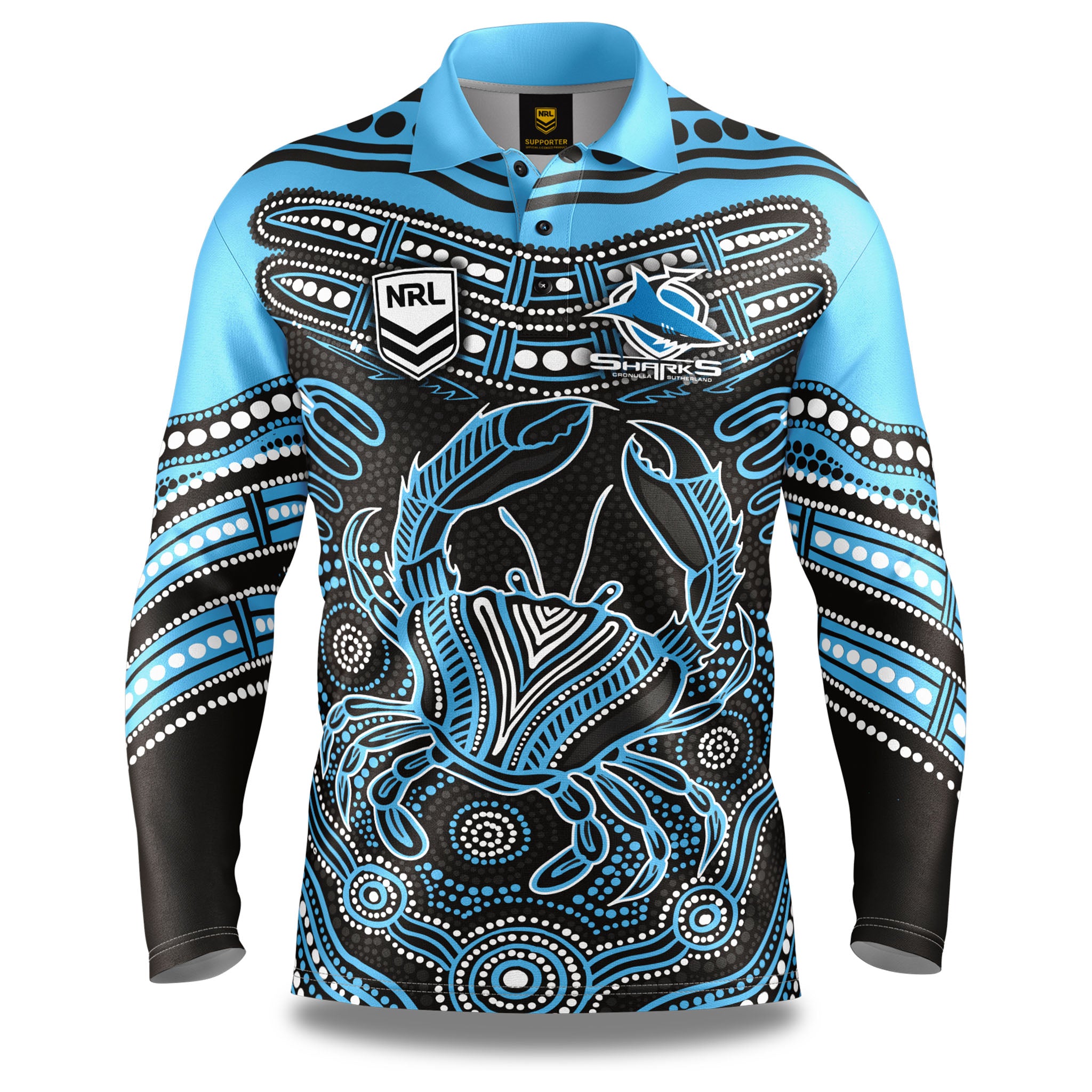 NRL Sharks 'Karumba' Fishing Shirt - Youth | Ashtabula
