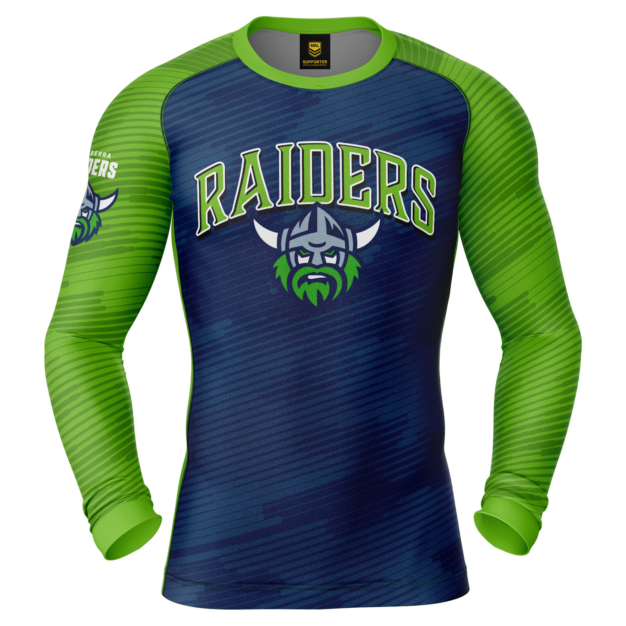 NRL Raiders 'Barrel' Rash Vest - Adult | Ashtabula