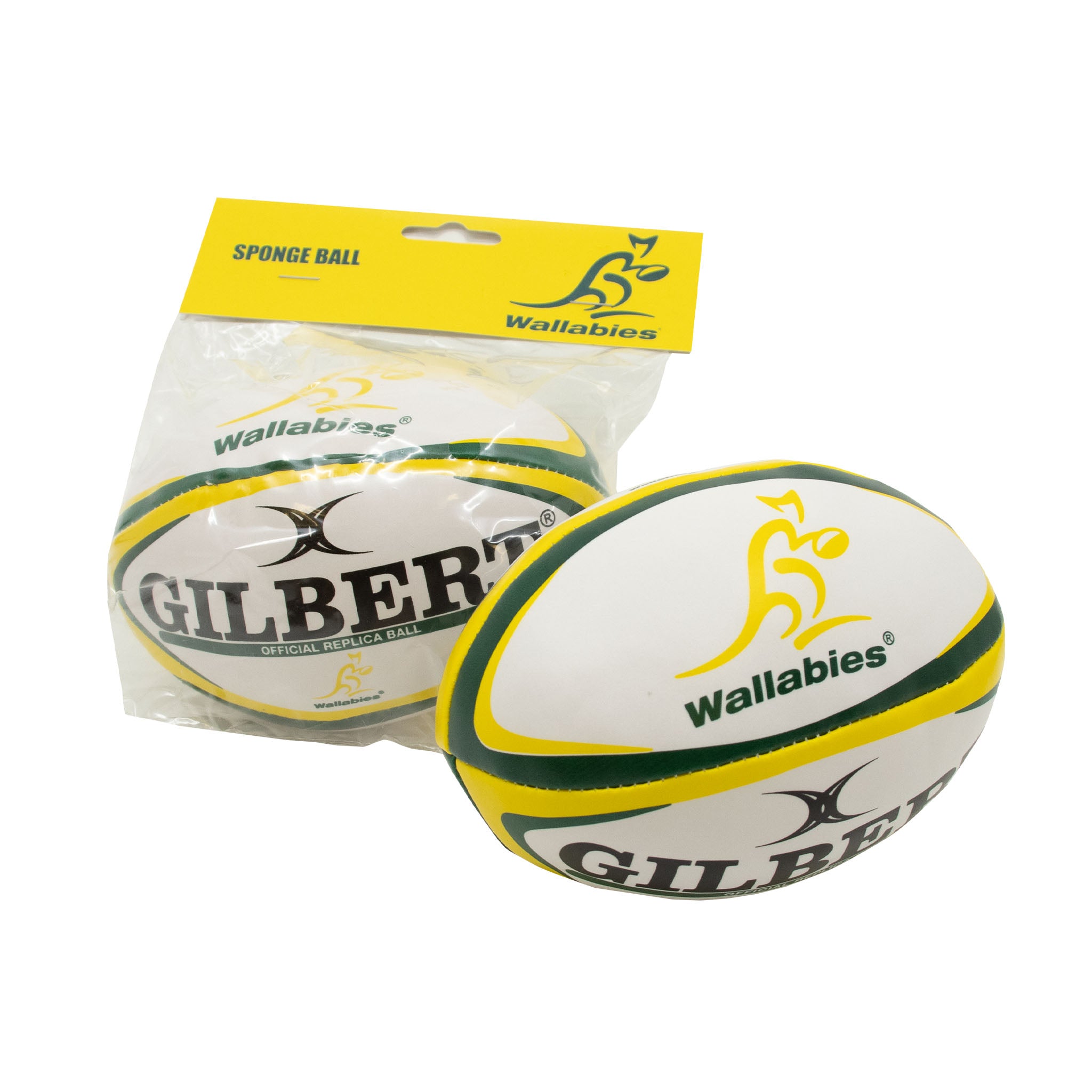 Gilbert Wallabies Kids Sponge Rugby Ball | Ashtabula